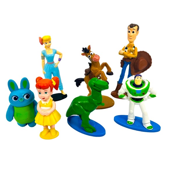 Disney | Toys | Toy Story Mini Figure Lot Of 7 Toys Cake Toppers Woody ...